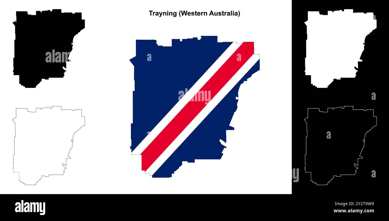 Trayning (Western Australia) outline map set Stock Vector Image & Art ...
