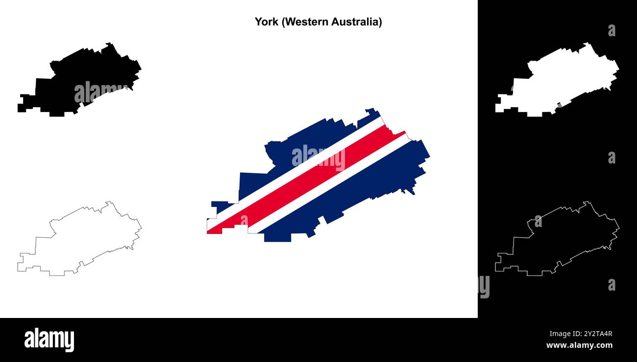 York (Western Australia) outline map set Stock Vector Image & Art - Alamy