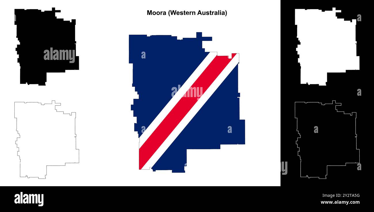 Moora (Western Australia) outline map set Stock Vector Image & Art - Alamy