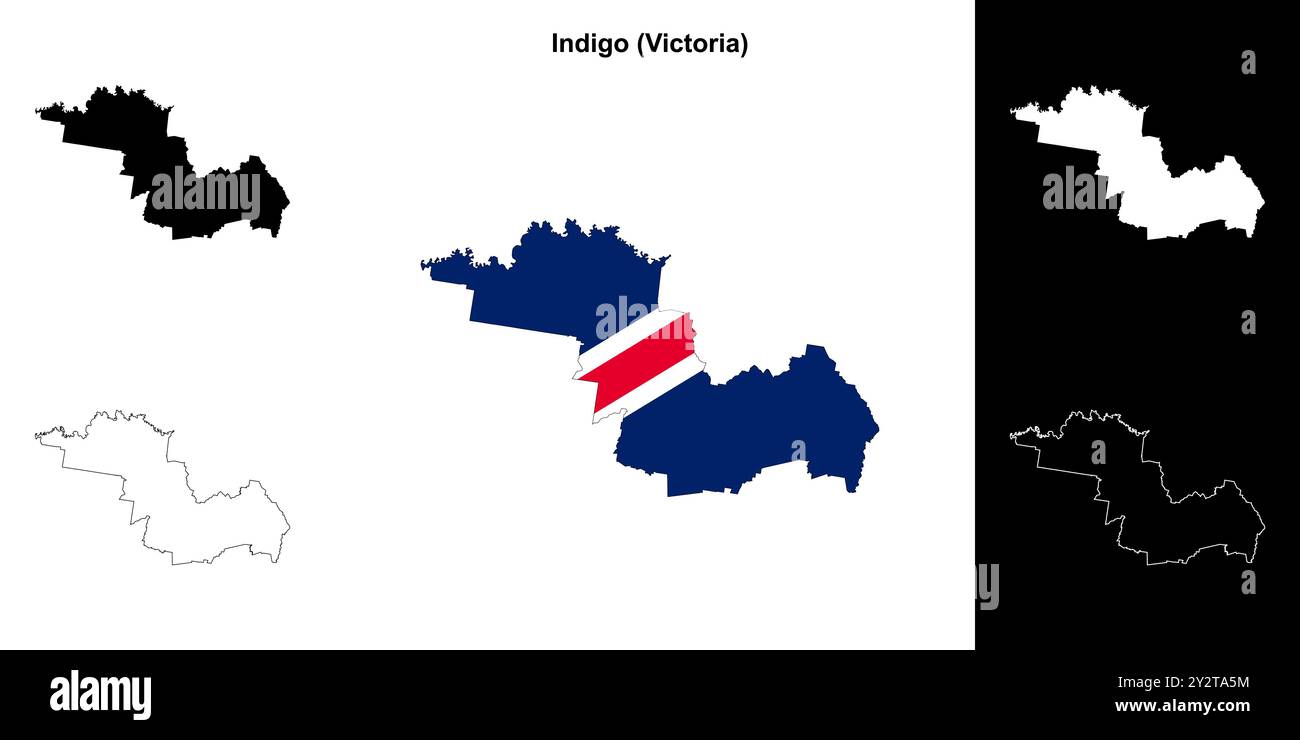 Indigo vector map hi-res stock photography and images - Alamy