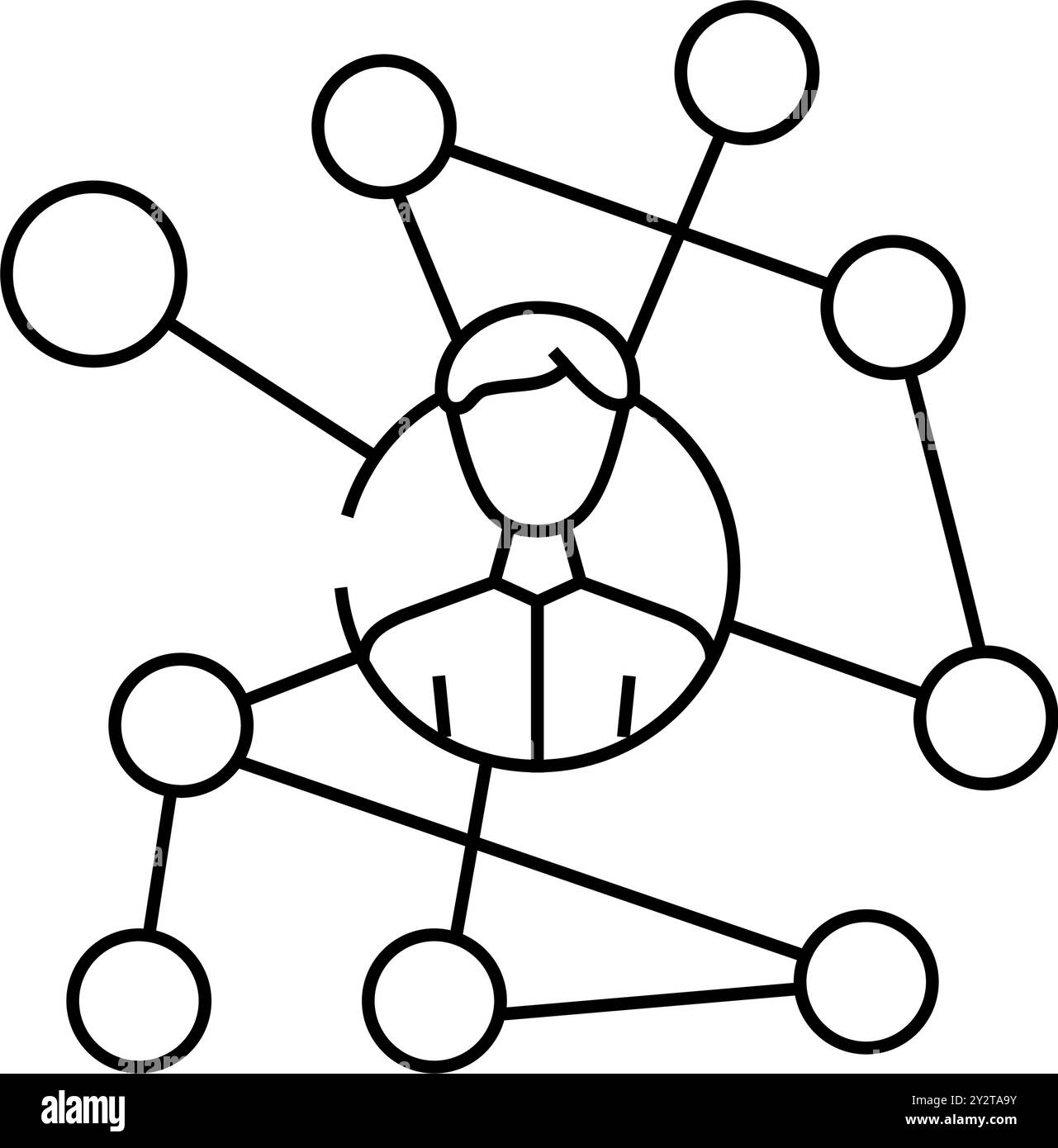 network connections line icon vector illustration Stock Vector Image ...