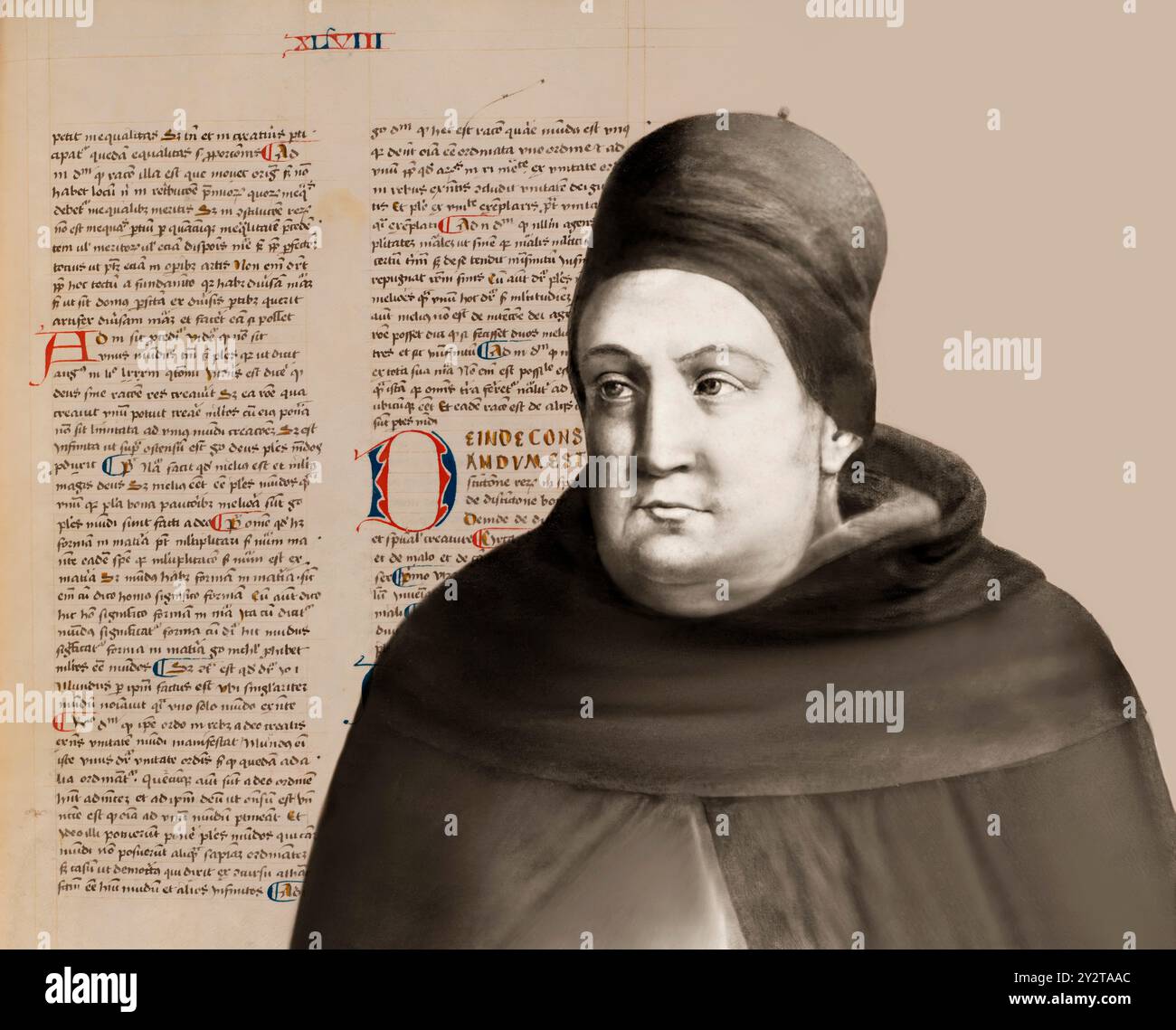 Medieval friar manuscript hi-res stock photography and images - Alamy