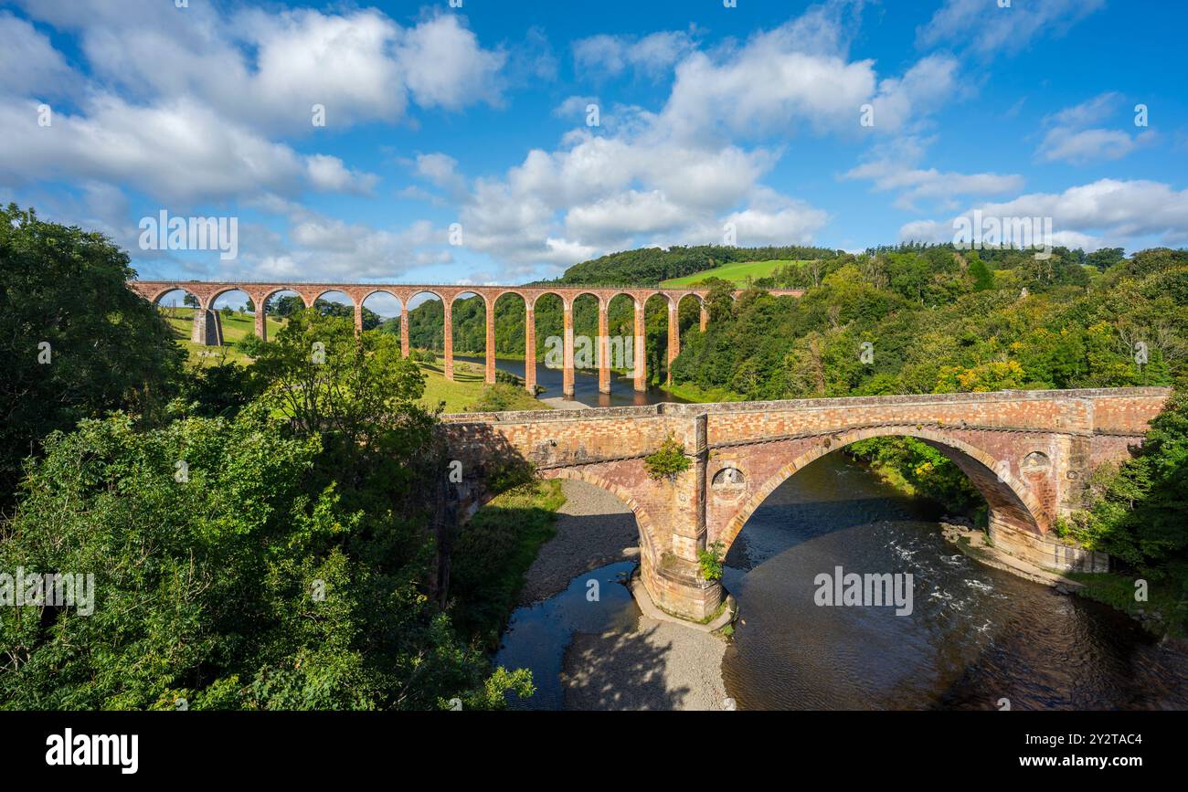 7th September 2024 Leaderfoot Viaduct, Drygrange, River Tweed, Scottish ...
