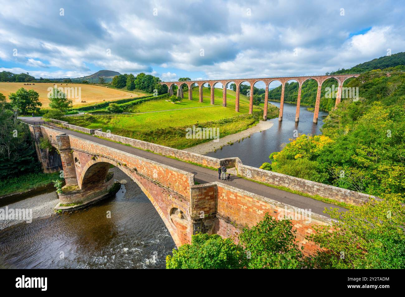 7th September 2024 Leaderfoot Viaduct, Drygrange, River Tweed, Scottish ...
