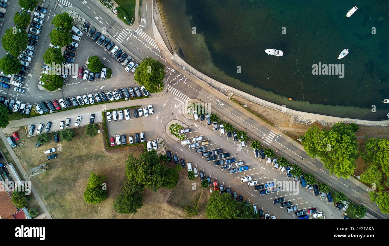 Porec, Istria, Croatia - 26 August 2024: The parking lot in Zelena ...