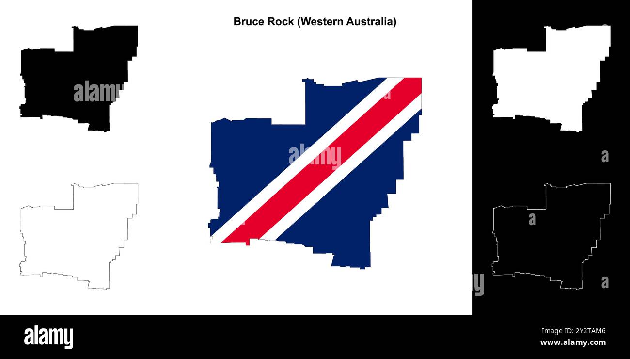 Bruce Rock (Western Australia) outline map set Stock Vector Image & Art ...