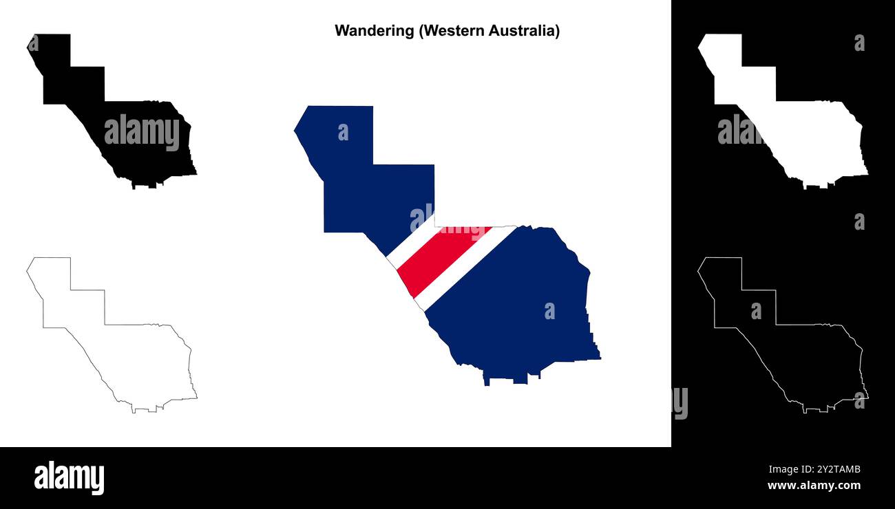 Blank wandering map Stock Vector Images - Alamy