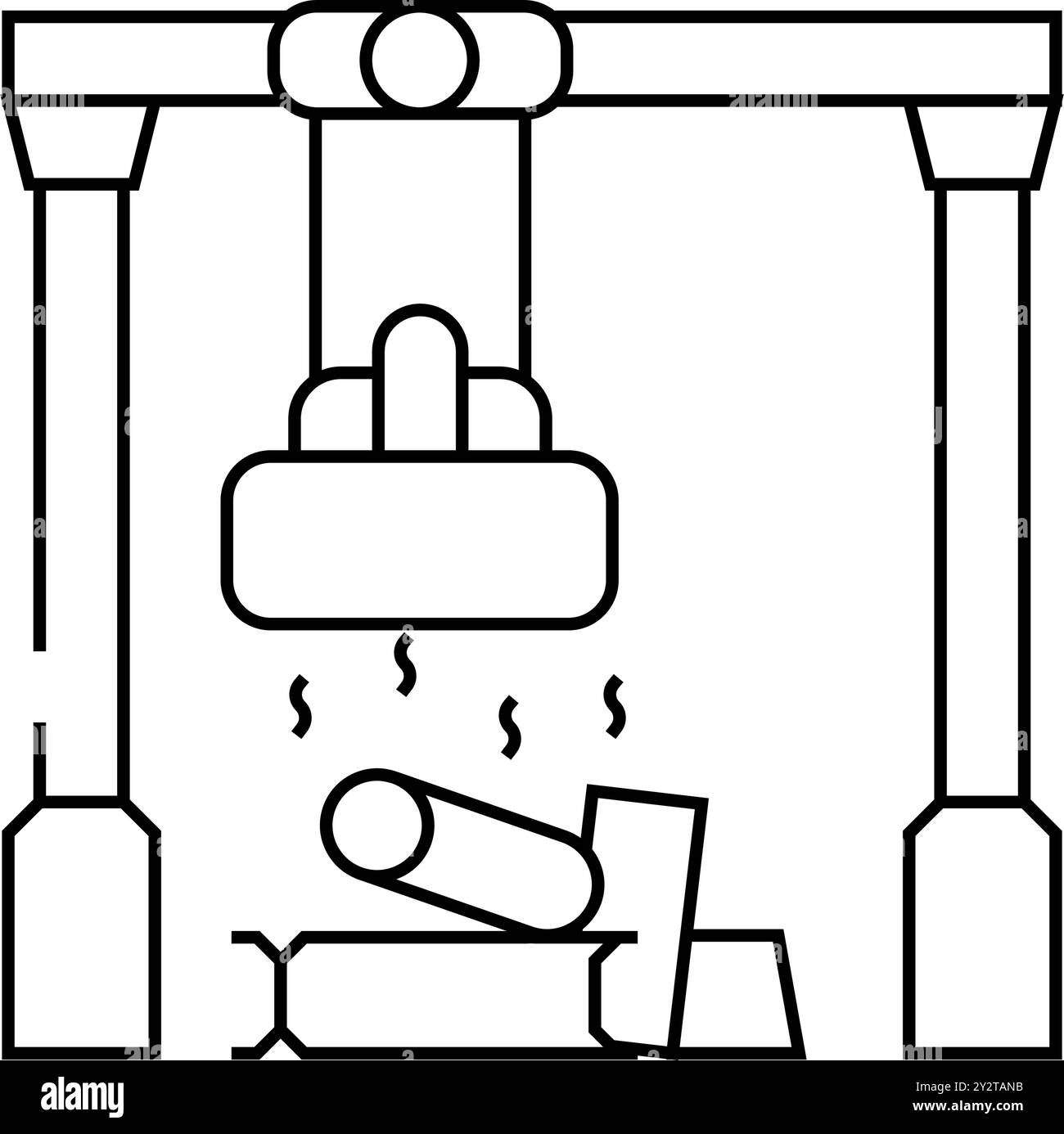 sorting metals line icon vector illustration Stock Vector Image & Art ...