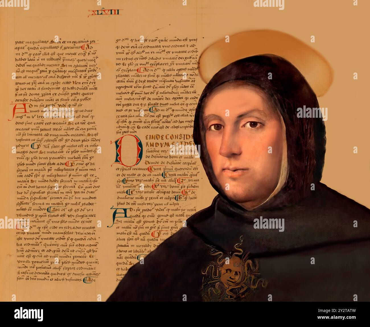 Medieval friar manuscript hi-res stock photography and images - Alamy