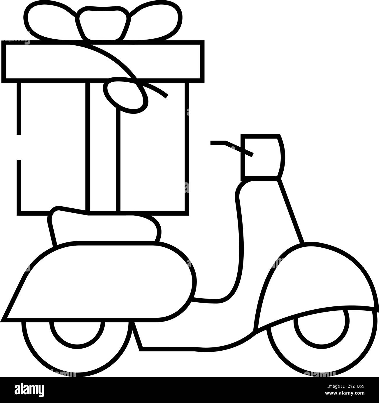 Scooter icon black monochrome Black and White Stock Photos & Images - Alamy