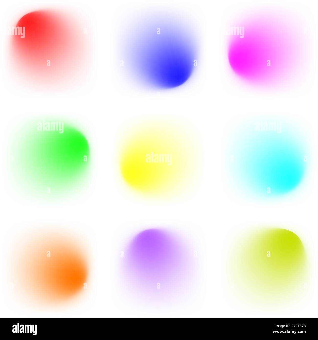 Gradient color round vector background set. blob effect. Vector ...
