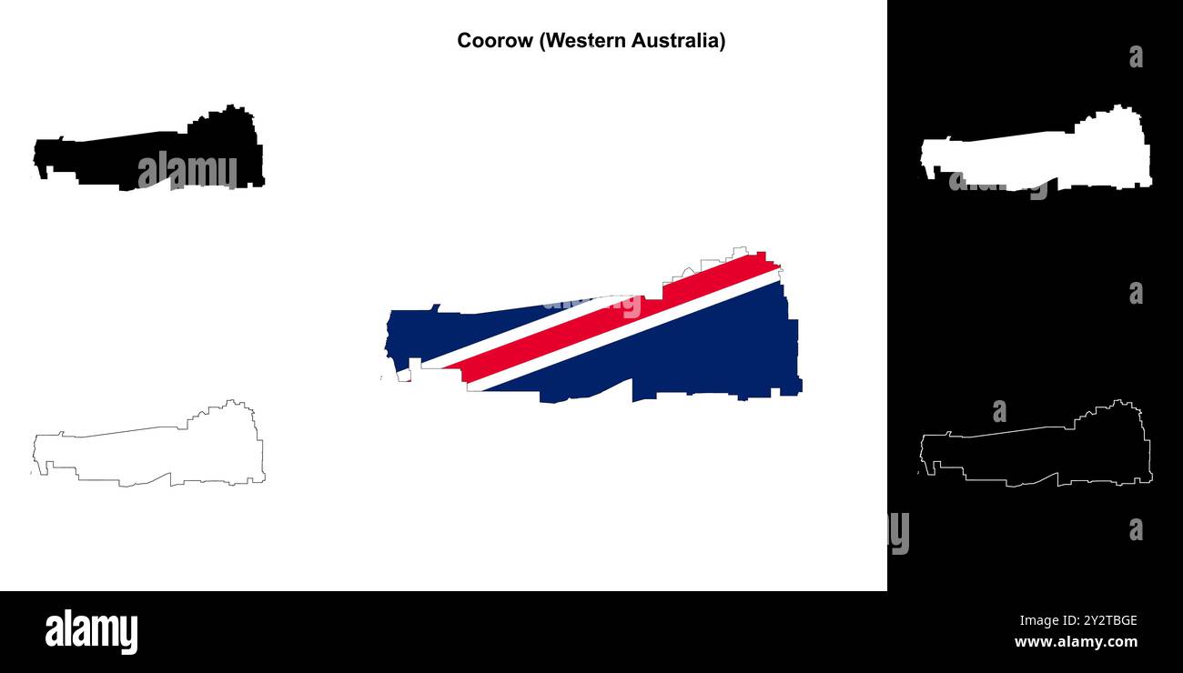 Coorow (Western Australia) outline map set Stock Vector Image & Art - Alamy
