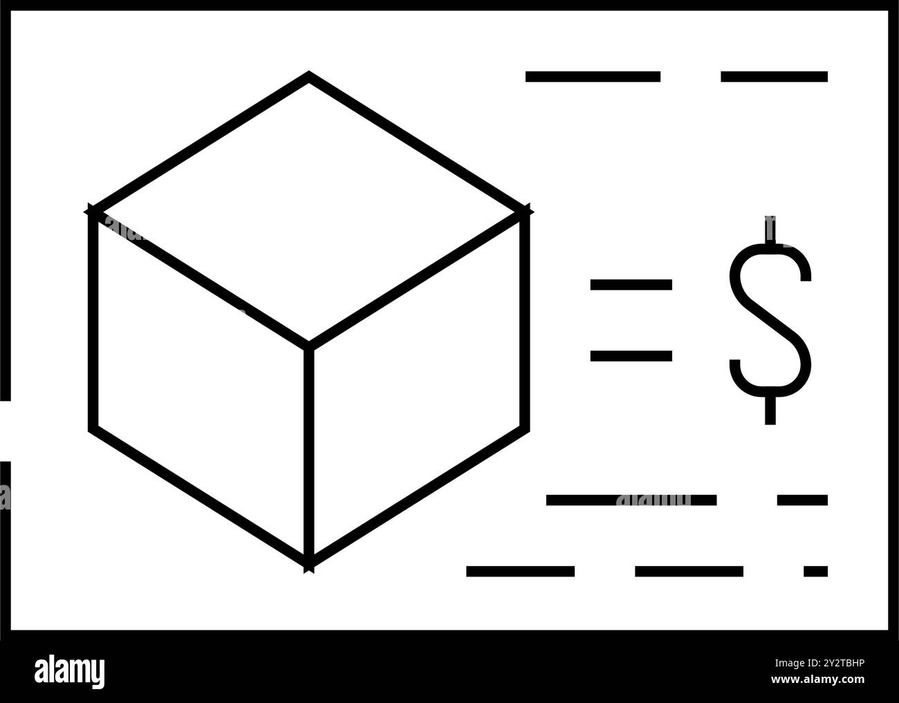 calculating cost of production line icon vector illustration Stock ...