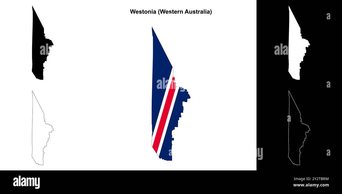 Westonia (Western Australia) outline map set Stock Vector Image & Art ...