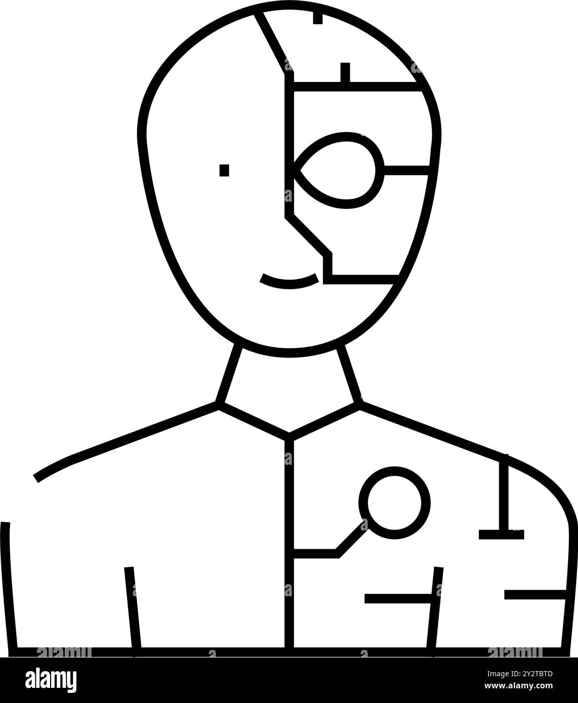 Cyborg fantasy character line hi-res stock photography and images - Alamy
