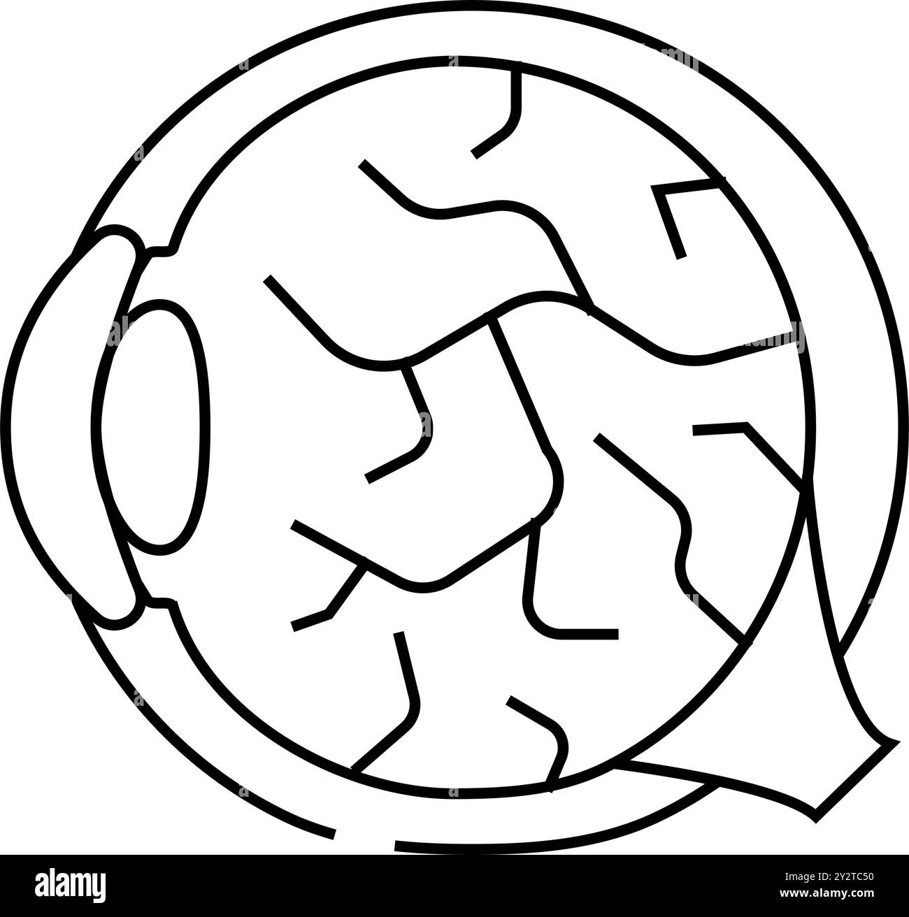 inflammation of eye ophthalmology line icon vector illustration Stock ...