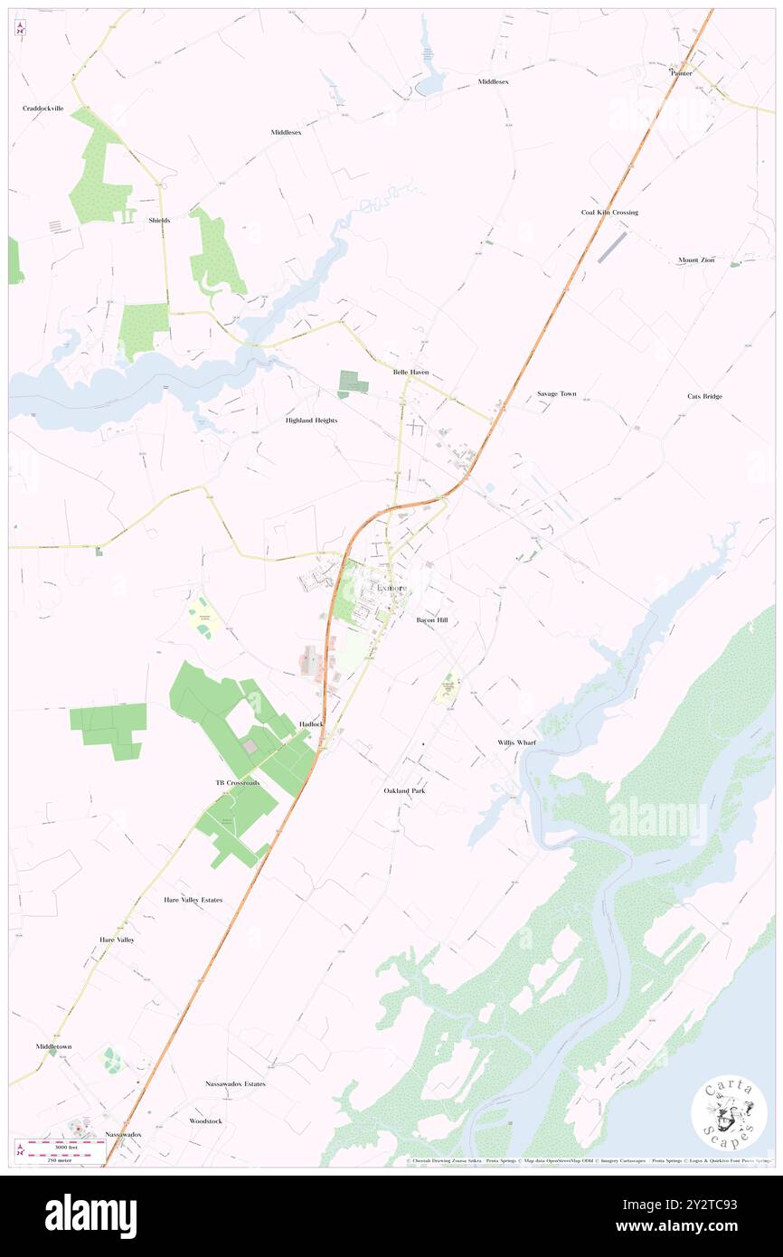 Map of exmore Cut Out Stock Images & Pictures - Alamy