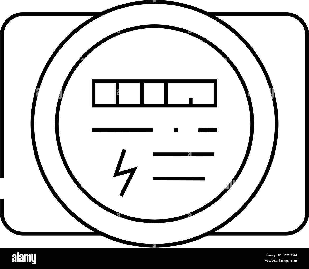 electric meter line icon vector illustration Stock Vector Image & Art ...
