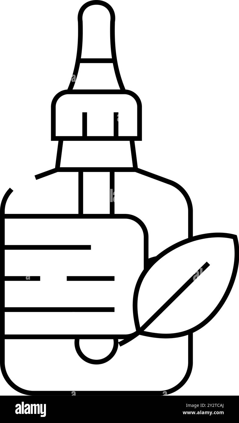 castor oil line icon vector illustration Stock Vector Image & Art - Alamy