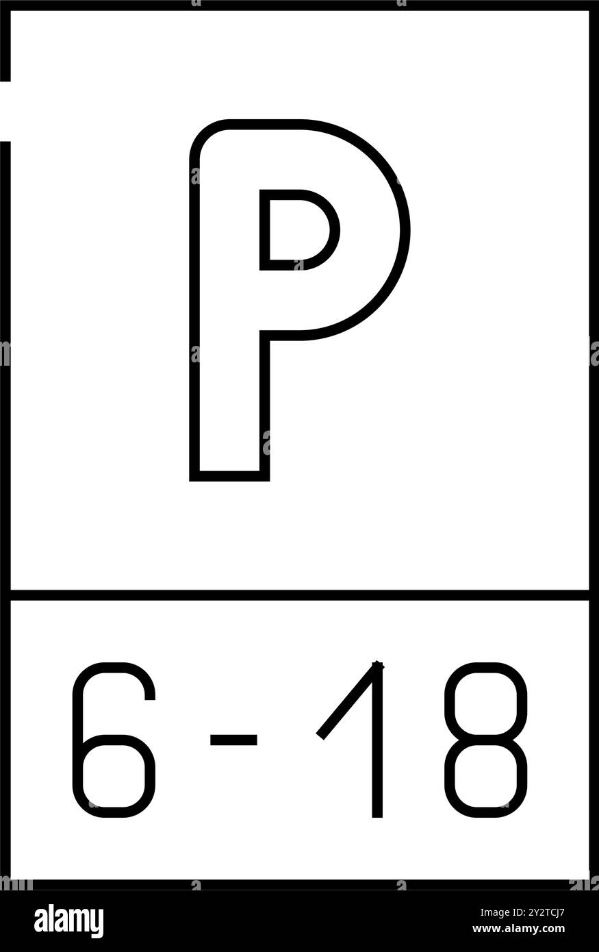 parking working time mark line icon vector illustration Stock Vector ...