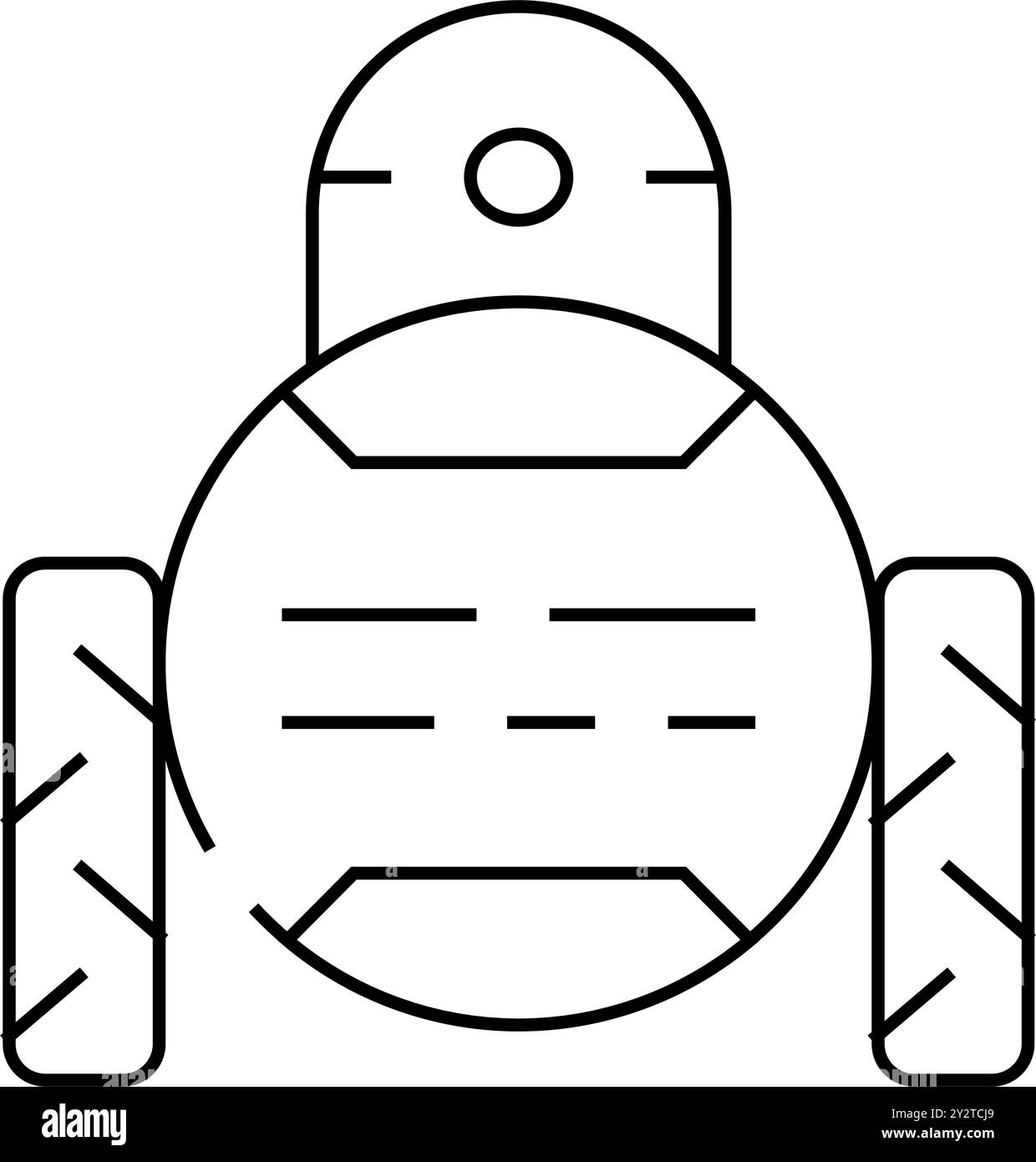child robot line icon vector illustration Stock Vector Image & Art - Alamy