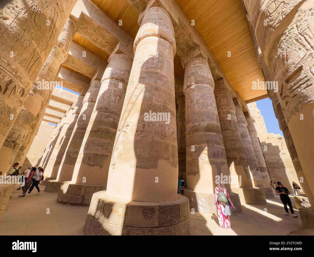 Luxor, Egypt; January 16, 2024: The Hypostyle Hall of the Temple of ...