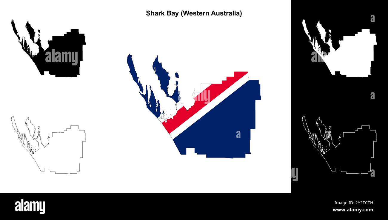 Blank shark bay map hi-res stock photography and images - Alamy