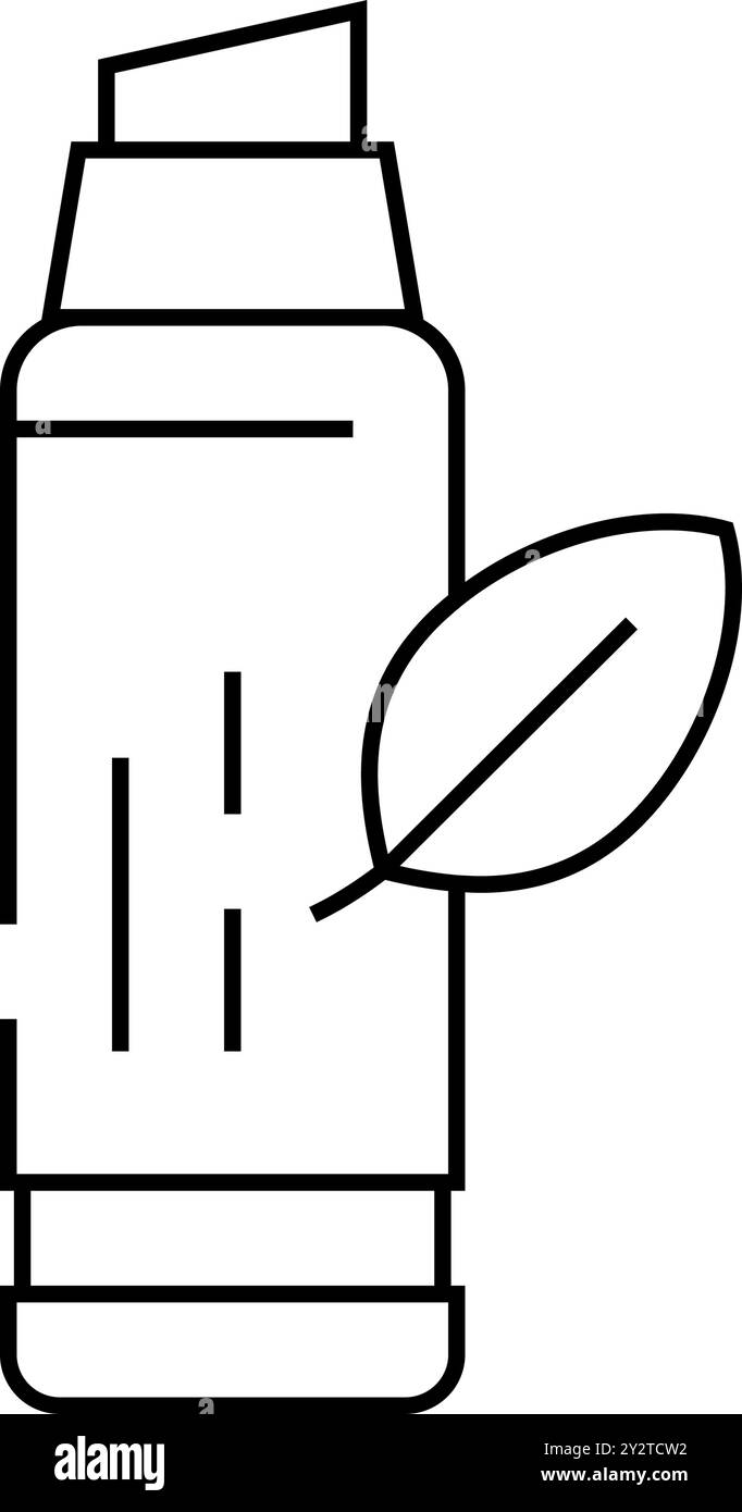 lip balm line icon vector illustration Stock Vector Image & Art - Alamy