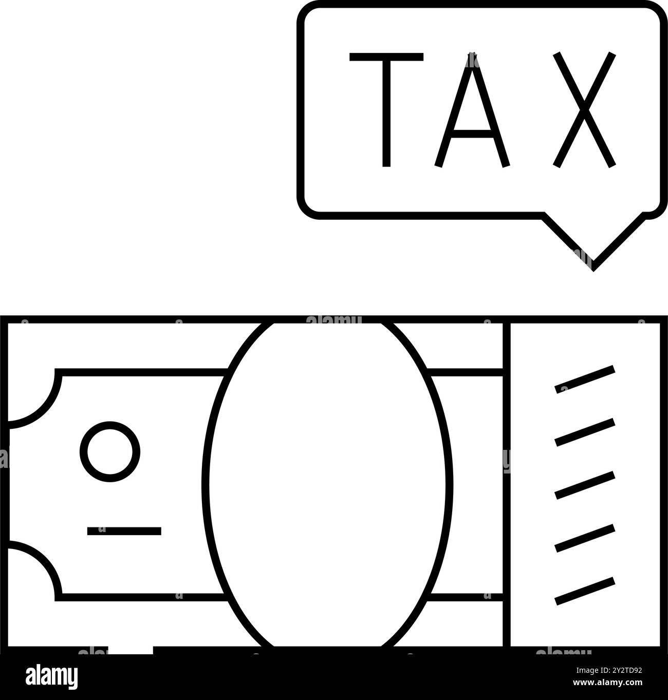 every dollar tax line icon vector illustration Stock Vector Image & Art ...