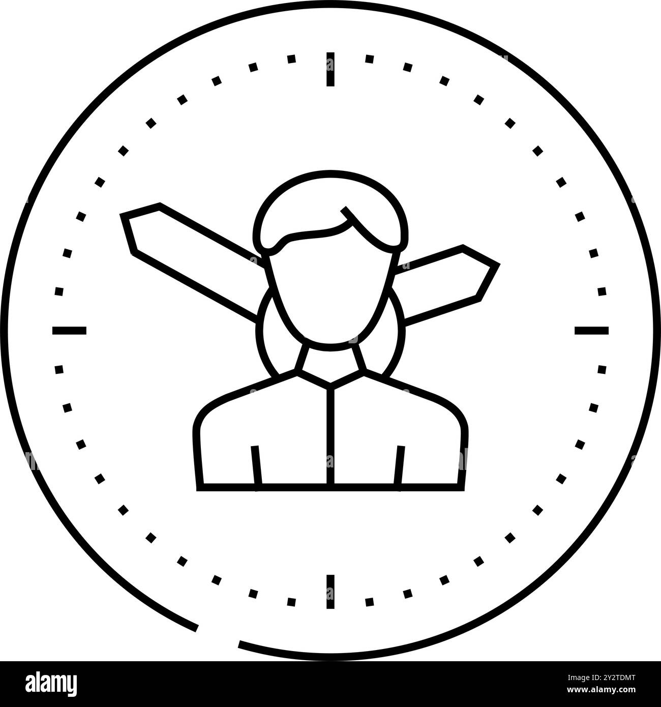 employee man hours line icon vector illustration Stock Vector Image ...