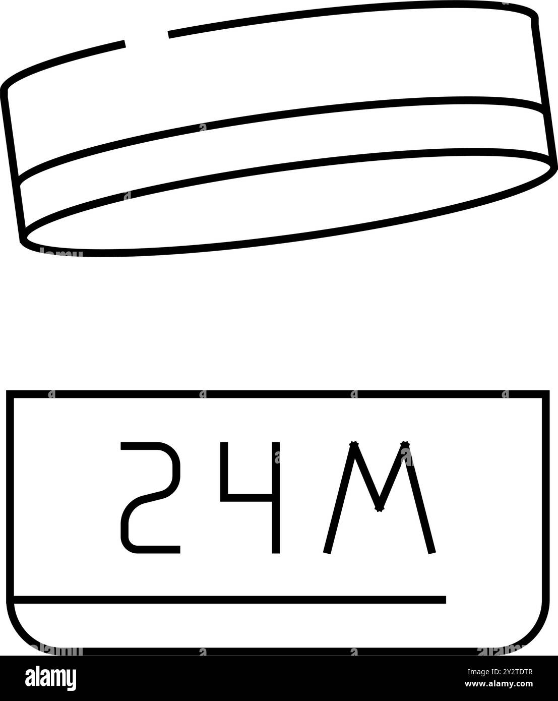24m period after opening package line icon vector illustration Stock ...