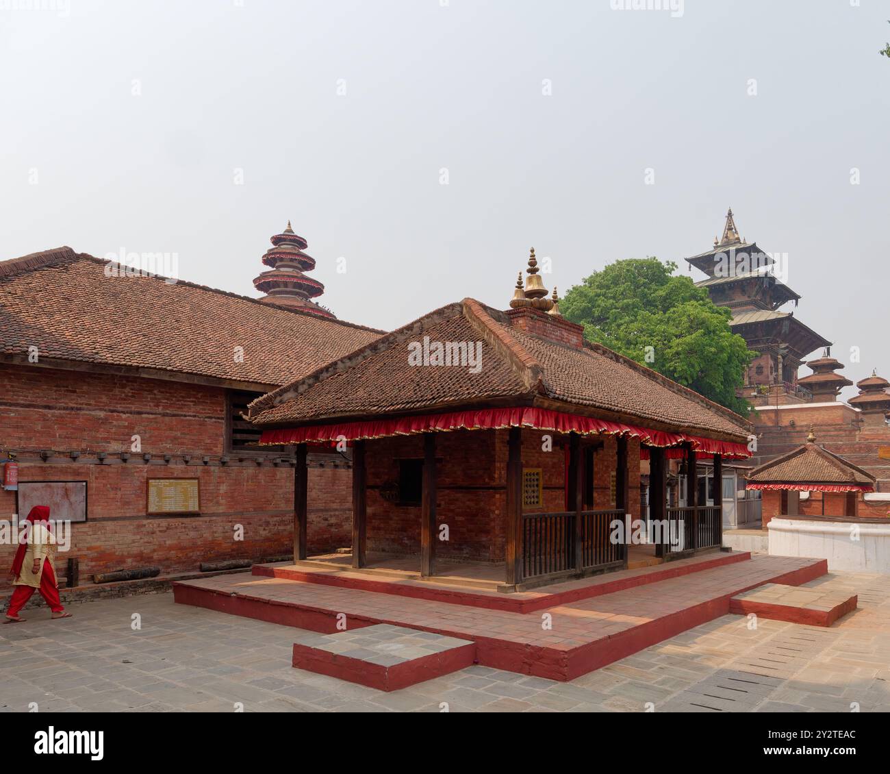 A traditional temple complex with ancient architecture in Kathmandu ...
