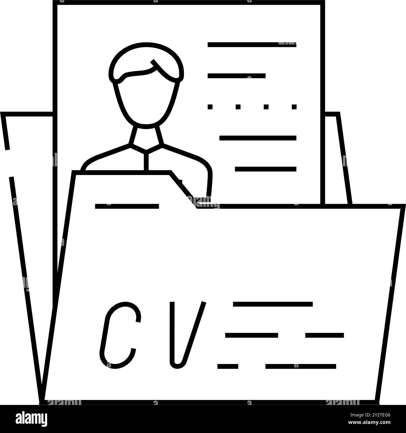 personal profile cv line icon vector illustration Stock Vector Image ...