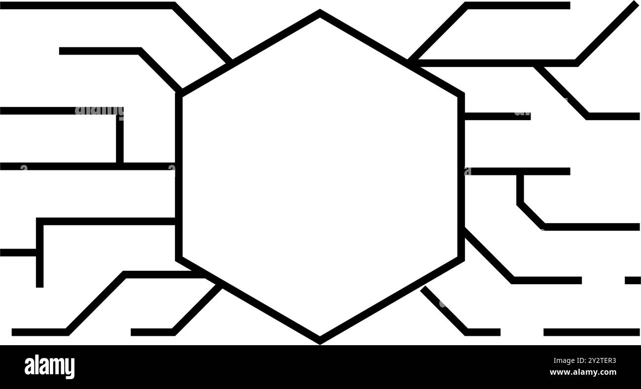 abstract symbolism line icon vector illustration Stock Vector Image ...