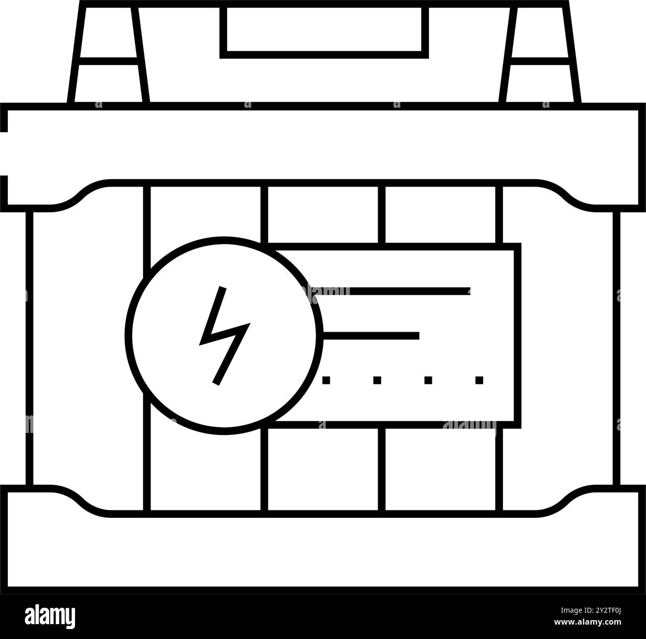 electric battery line icon vector illustration Stock Vector Image & Art ...