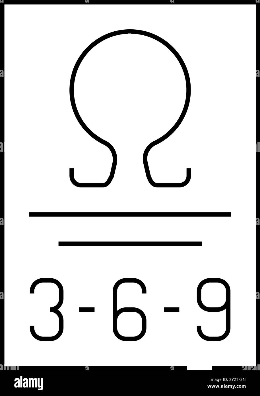 omega 369 nutrition fact line icon vector illustration Stock Vector ...