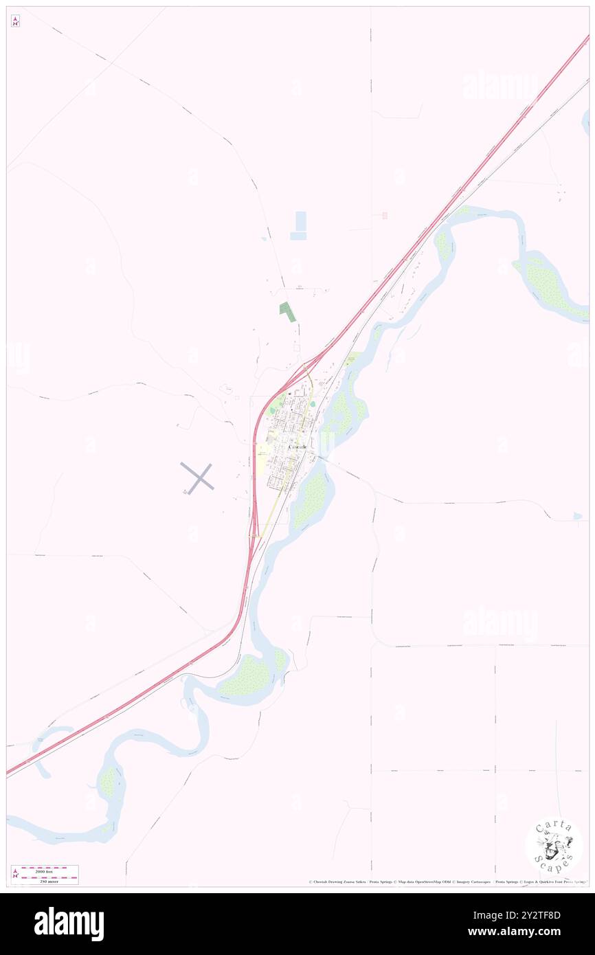 Map of cascade montana hi-res stock photography and images - Alamy