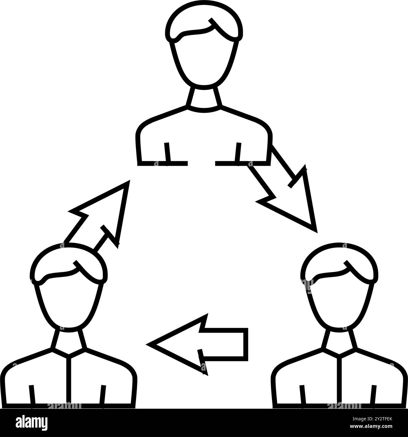 interaction people line icon vector illustration Stock Vector Image ...