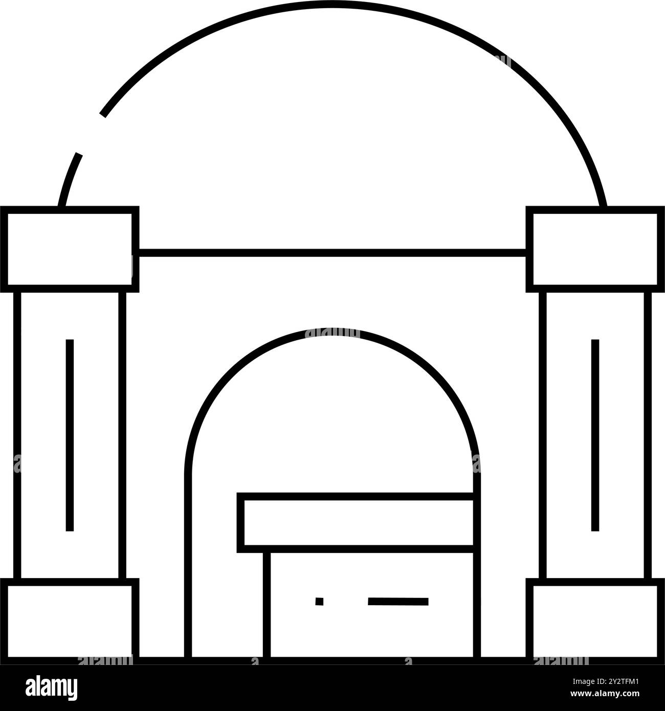 funeral crypt line icon vector illustration Stock Vector Image & Art ...