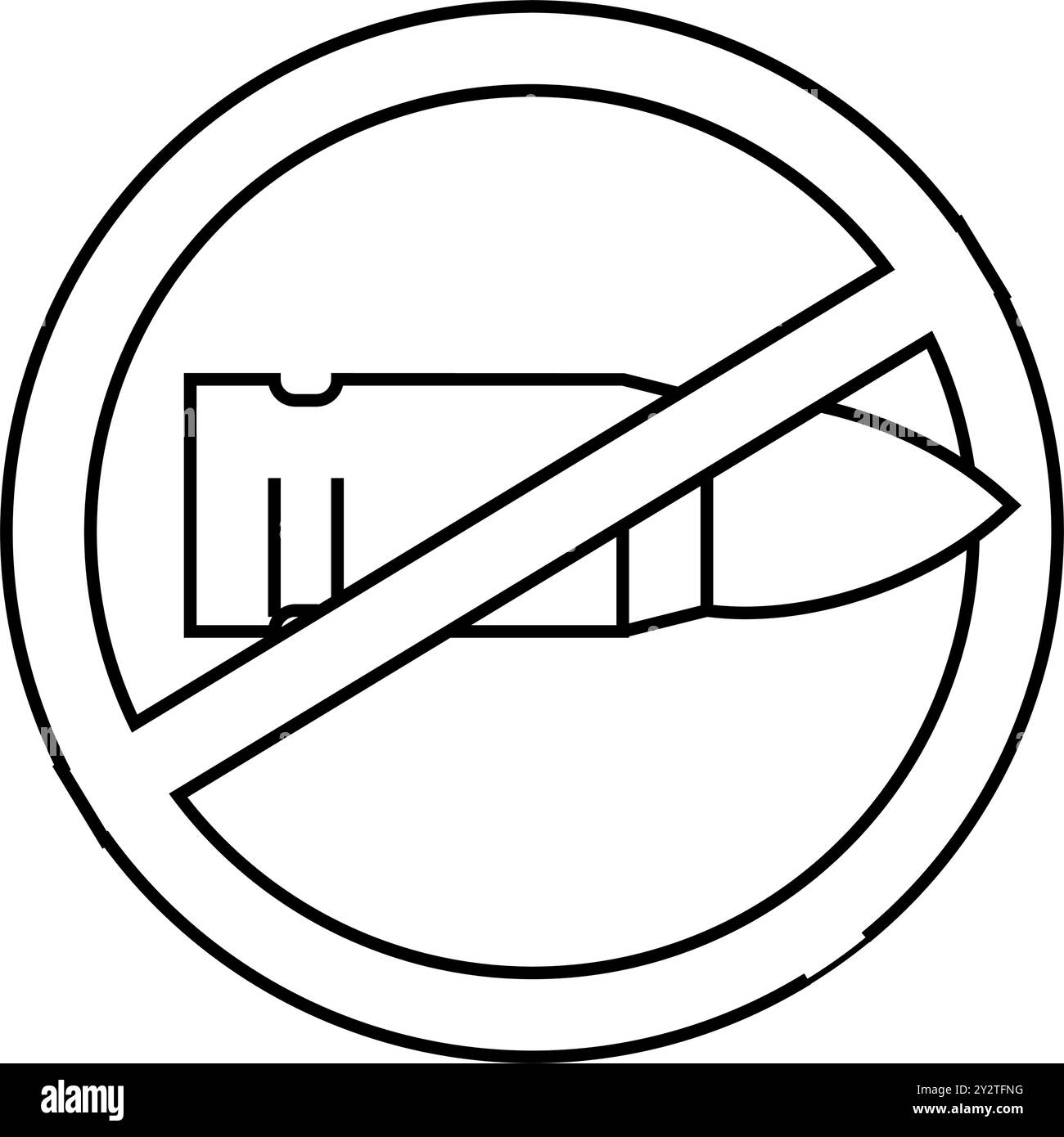 hunting ban line icon vector illustration Stock Vector Image & Art - Alamy