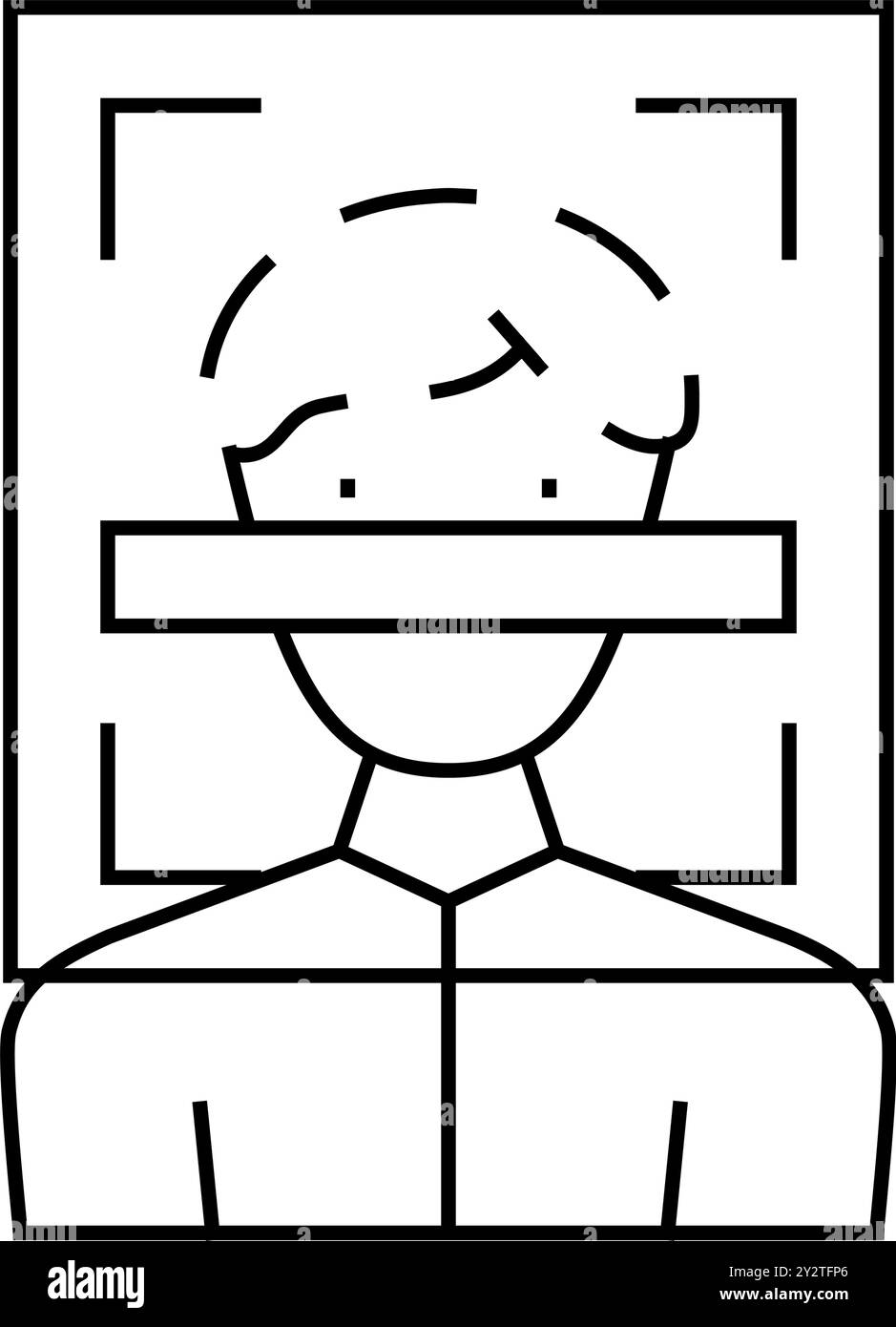 client scanning kyc line icon vector illustration Stock Vector Image ...