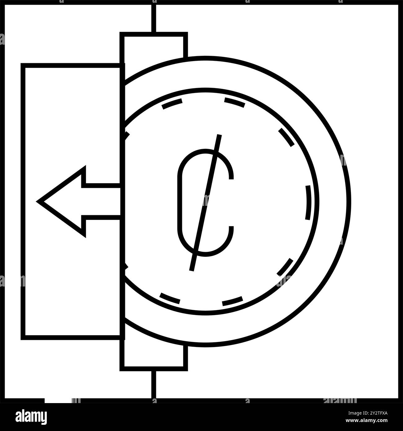 coins acceptance line icon vector illustration Stock Vector Image & Art ...