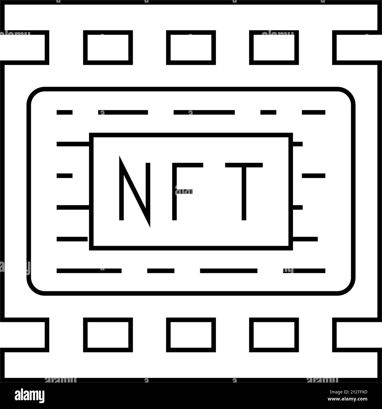 Nft code line icon Cut Out Stock Images & Pictures - Alamy