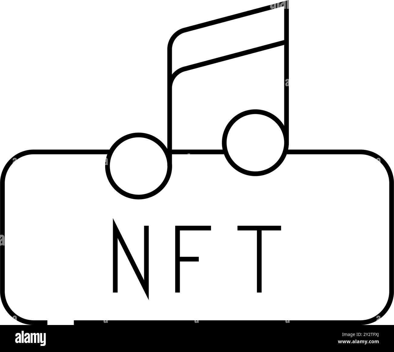 nft and music line icon vector illustration Stock Vector Image & Art ...