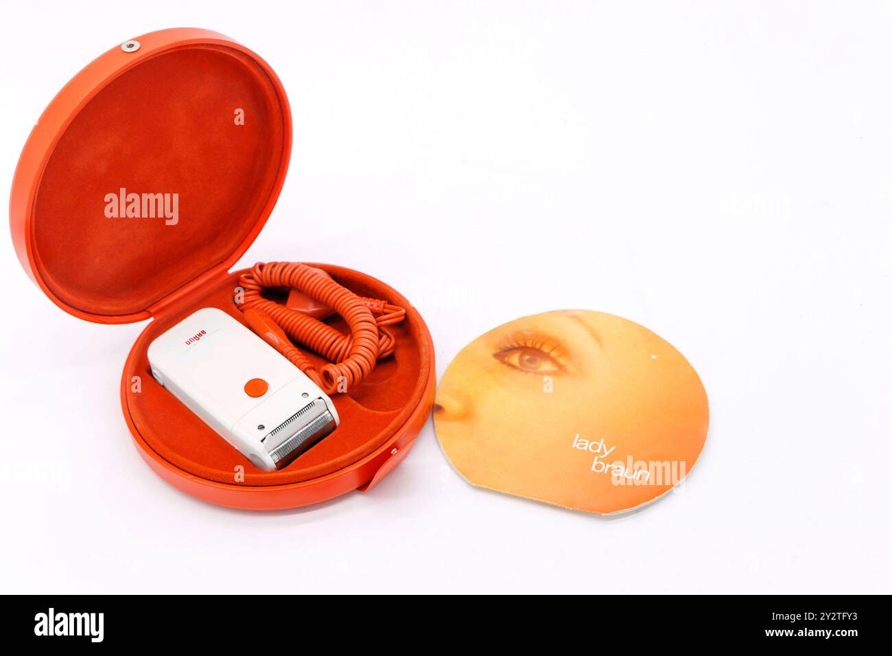 vintage orange Braun Lady 5650 ladyshaver 1971 Electric Razor Shaver ...