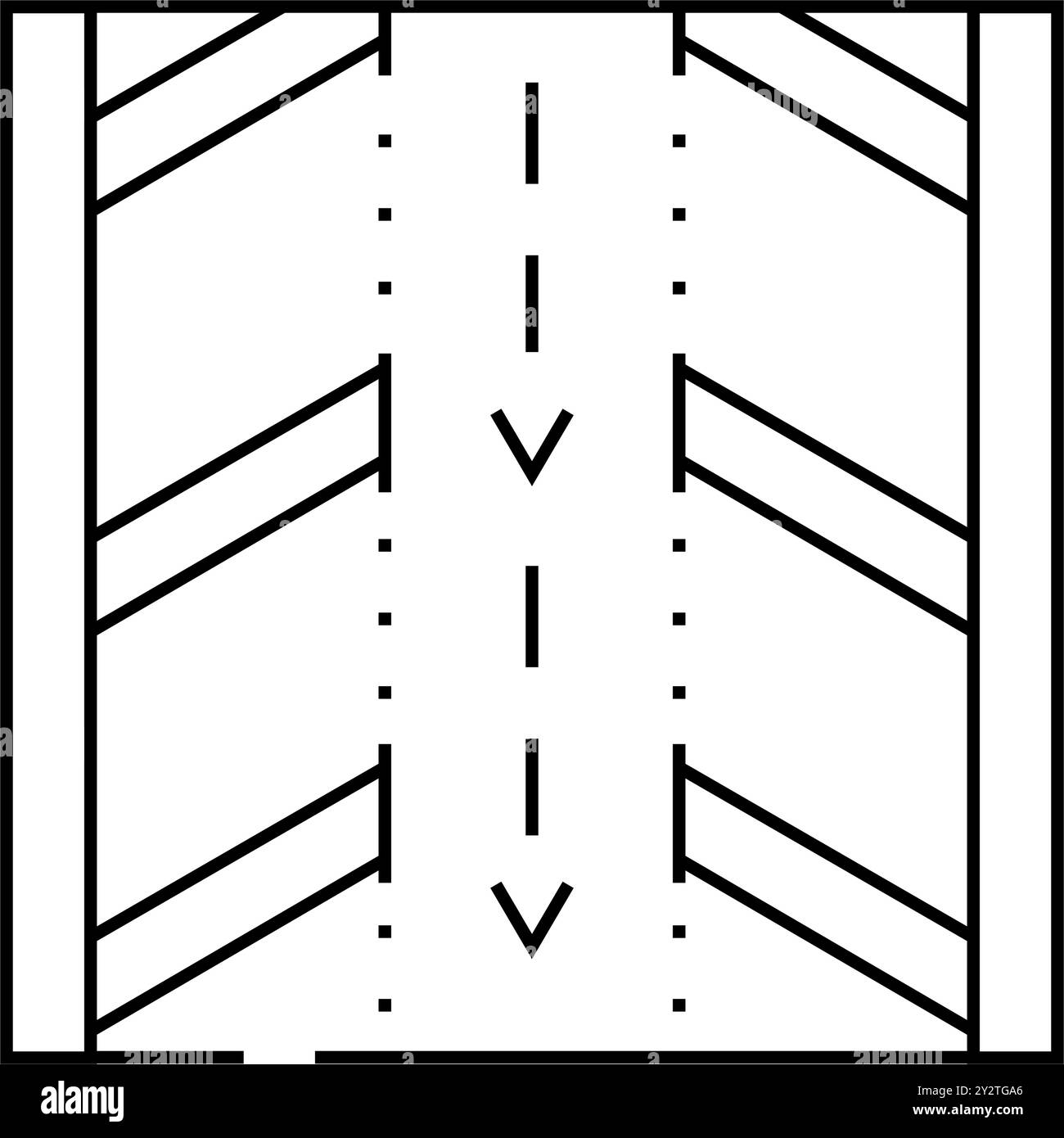 direction arrows on parking line icon vector illustration Stock Vector ...