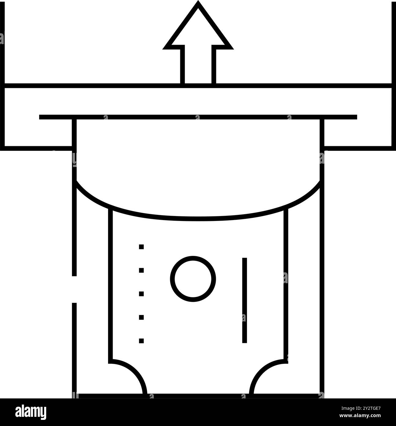 paper money acceptance line icon vector illustration Stock Vector Image ...