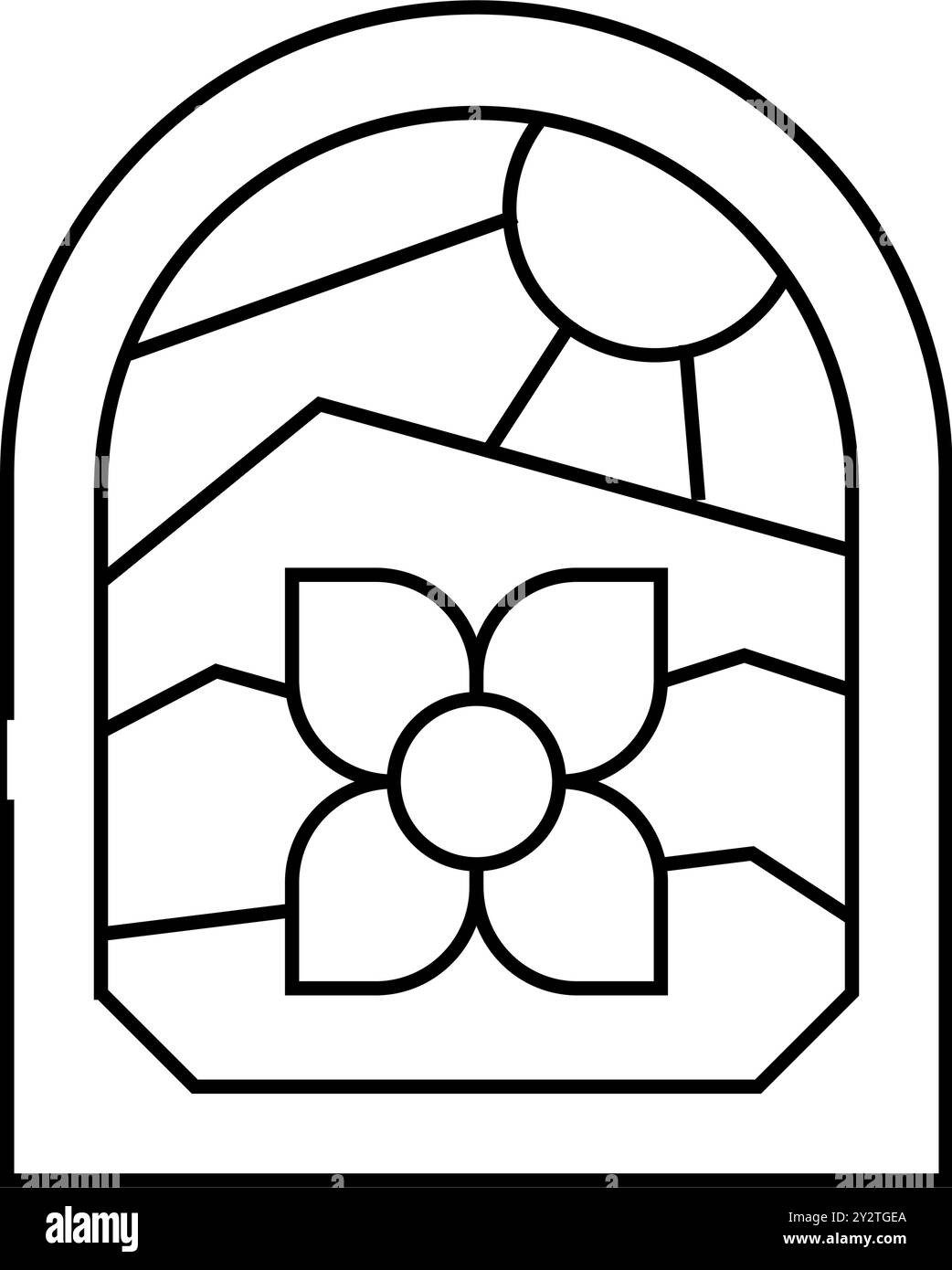 stained glass line icon vector illustration Stock Vector Image & Art ...