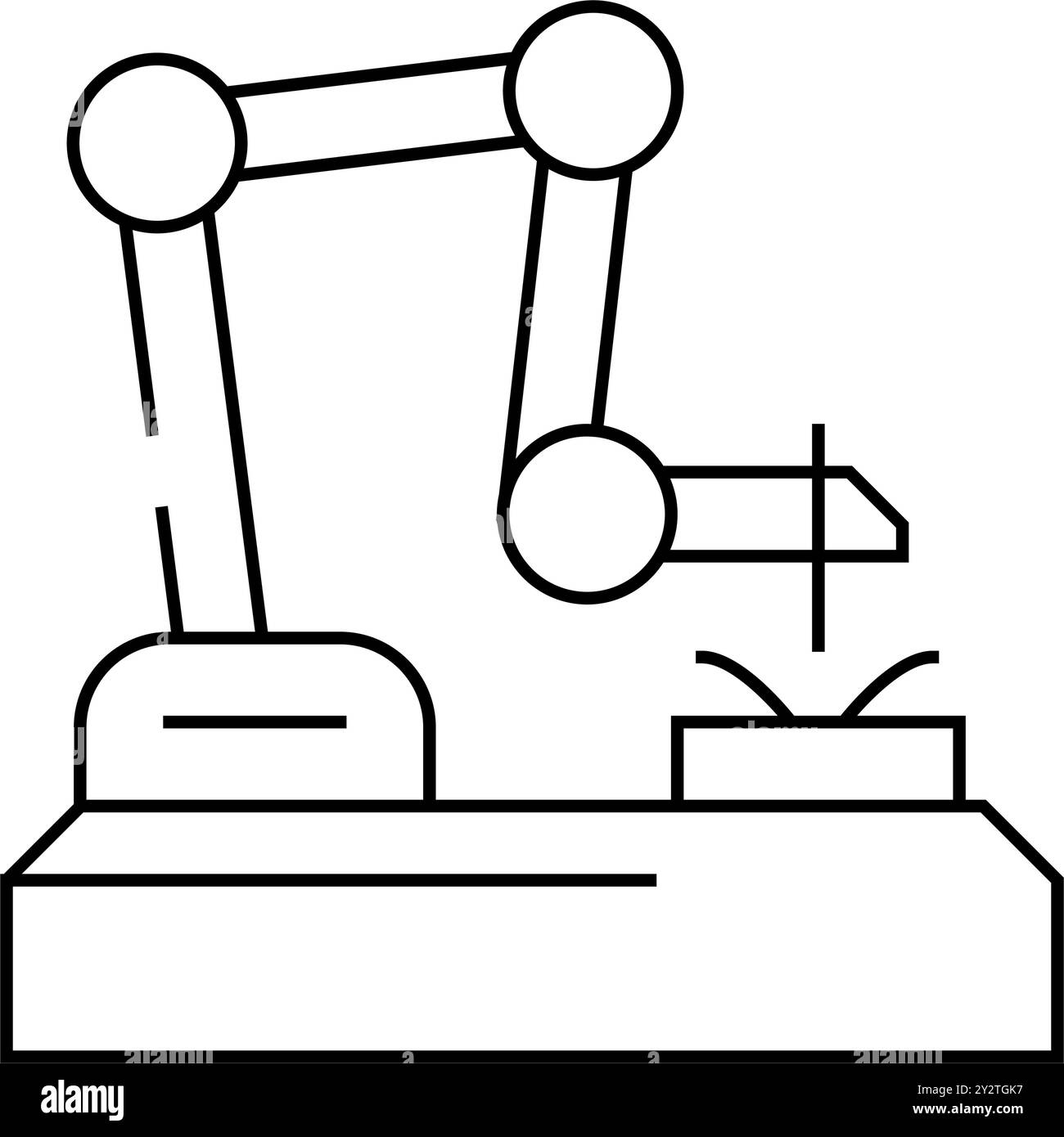 robot welder line icon vector illustration Stock Vector Image & Art - Alamy