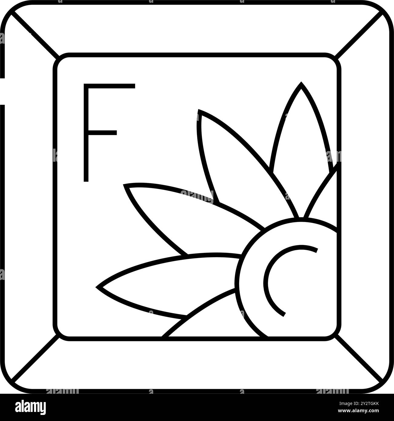 computer keyboard buttons drawing line icon vector illustration Stock ...